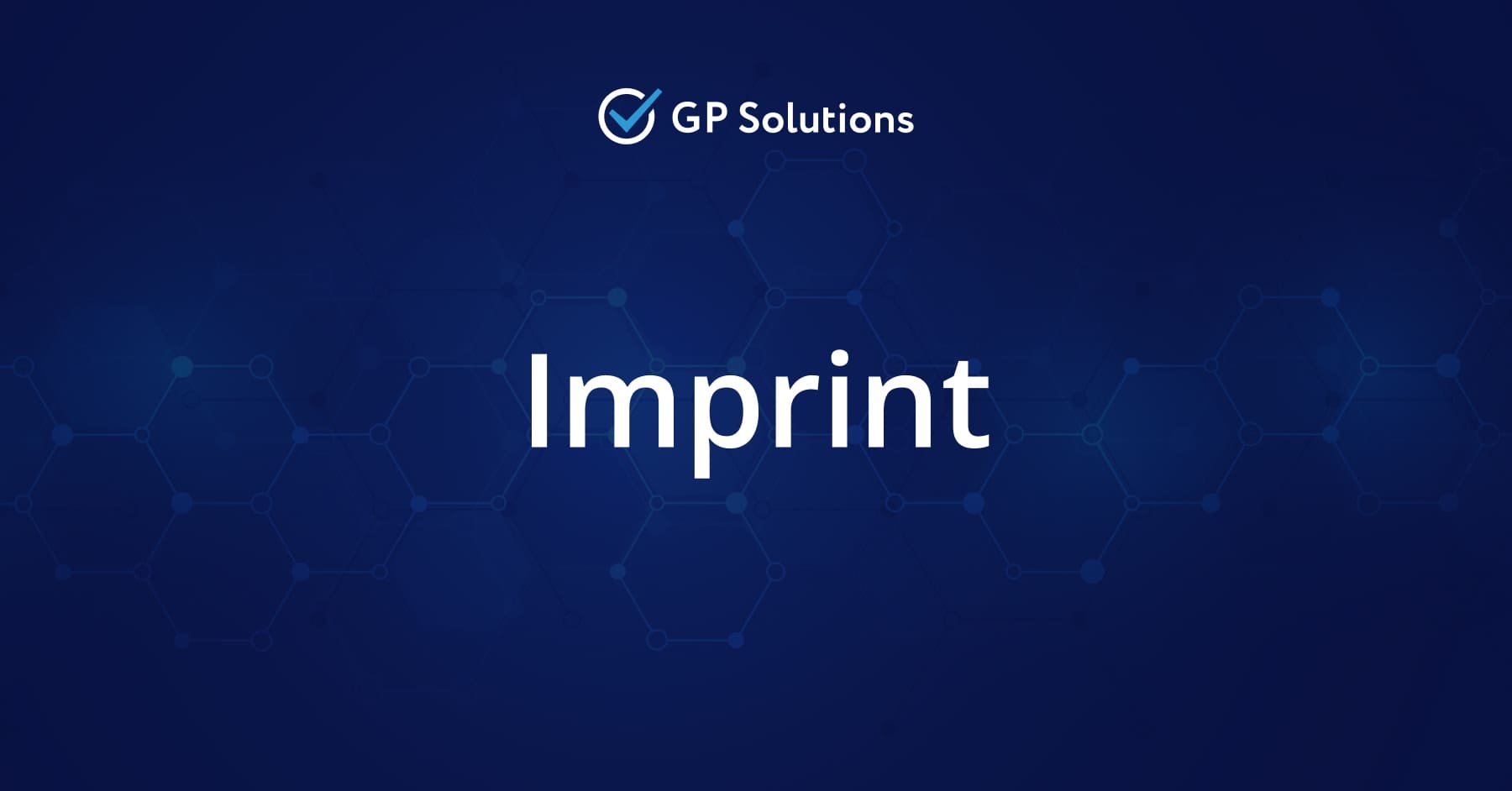 Impressum | GP Solutions